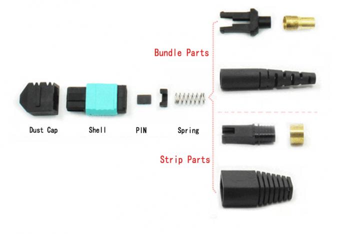 Single Mode MTP Conector 8F MPO MTP Patch Cord 1 To 30 Meter
