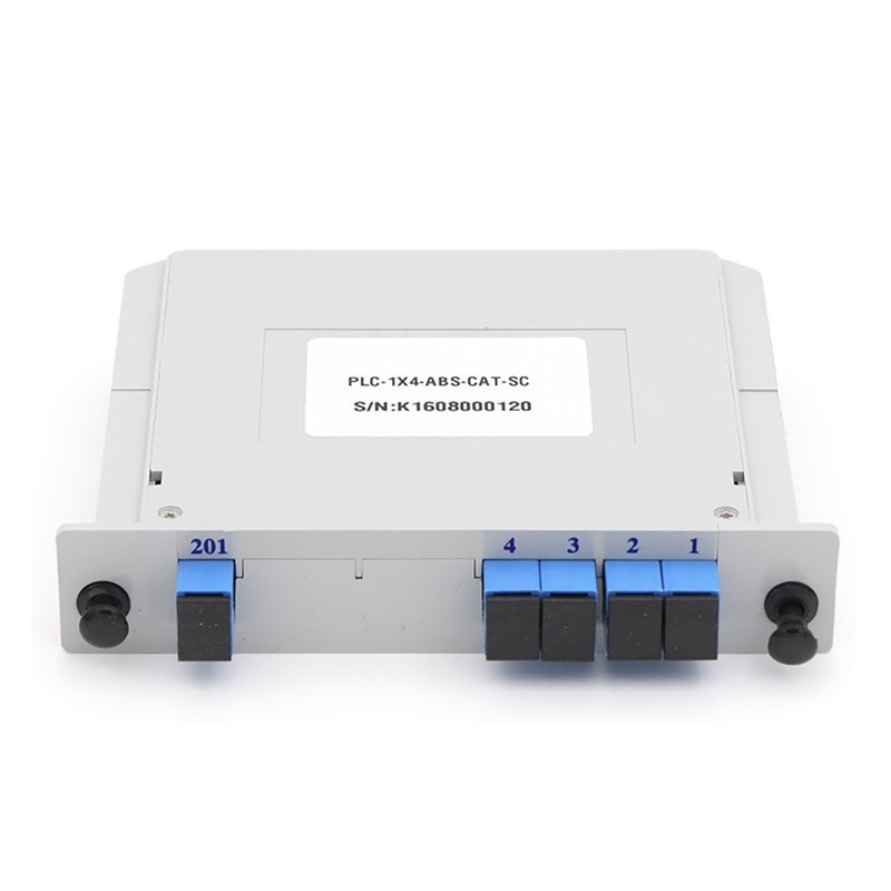 Single Mode SC UPC FTTx Fiber PLC Splitter 1X4 Cassette Plug In Type