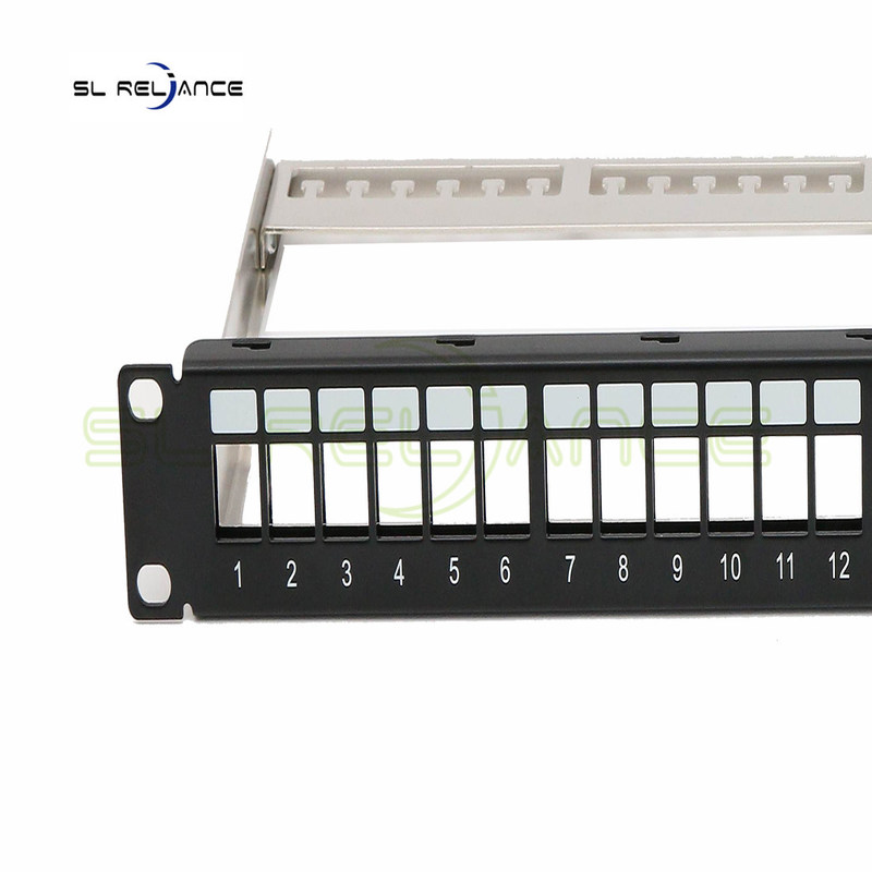 Blank FTP Keystone Jack Patch Panel Cat5e Cat6 Cat6a Patch Panel 24 Port