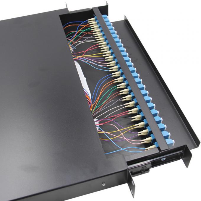 24Port 48 Core LC Splicing Fiber Patch Panel Cabinet / ODF Fiber Box