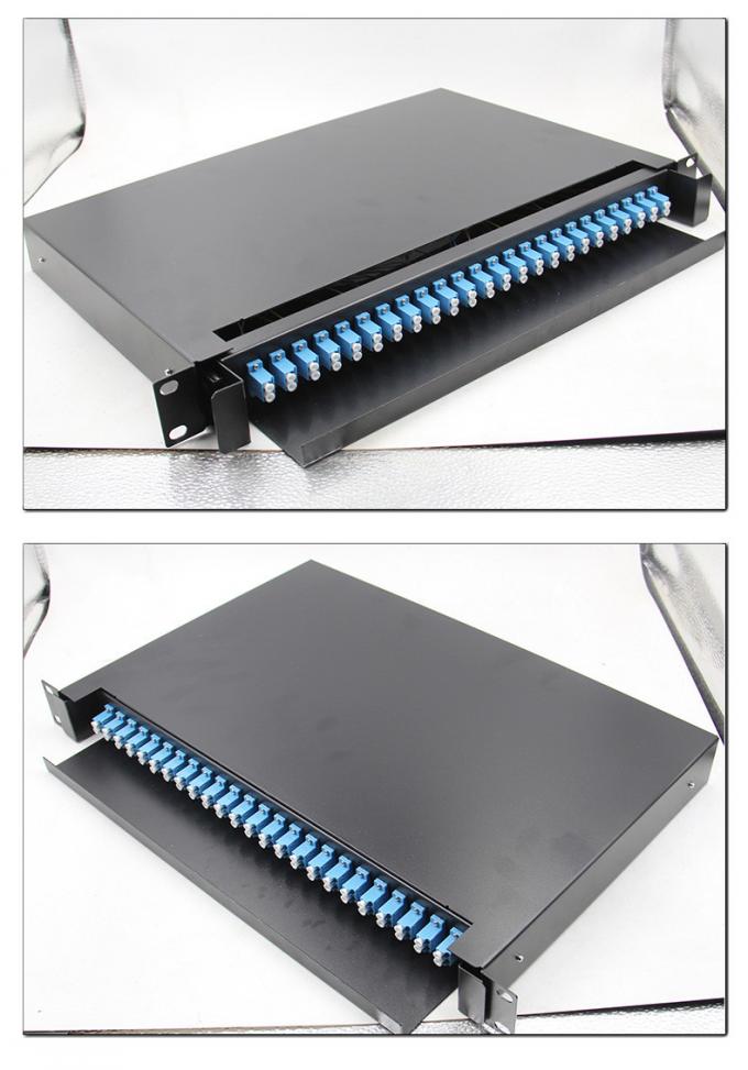 24Port 48 Core LC Splicing Fiber Patch Panel Cabinet / ODF Fiber Box