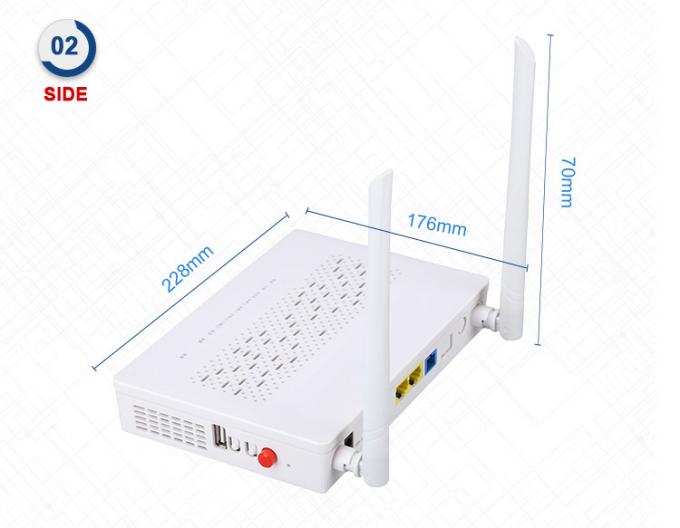 Single Mode Plastic XPON ONU Router 1GE1FE FTTH ONU Wifi Modem